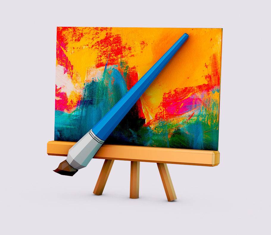 3D model Low Poly School Supplies VR / AR / low-poly | CGTrader