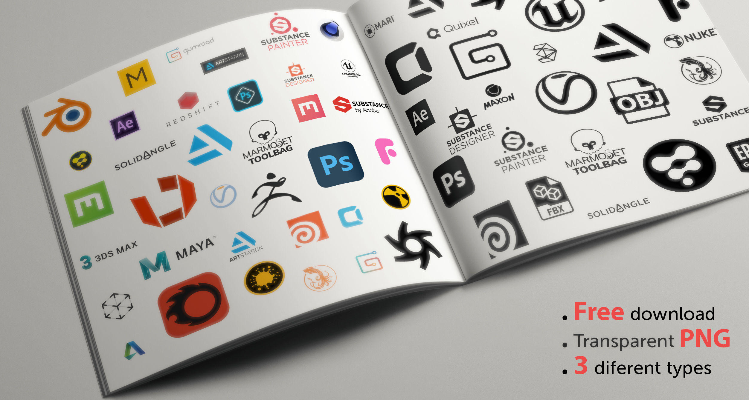 Transparent Logo Pack for Artist free Texture | CGTrader