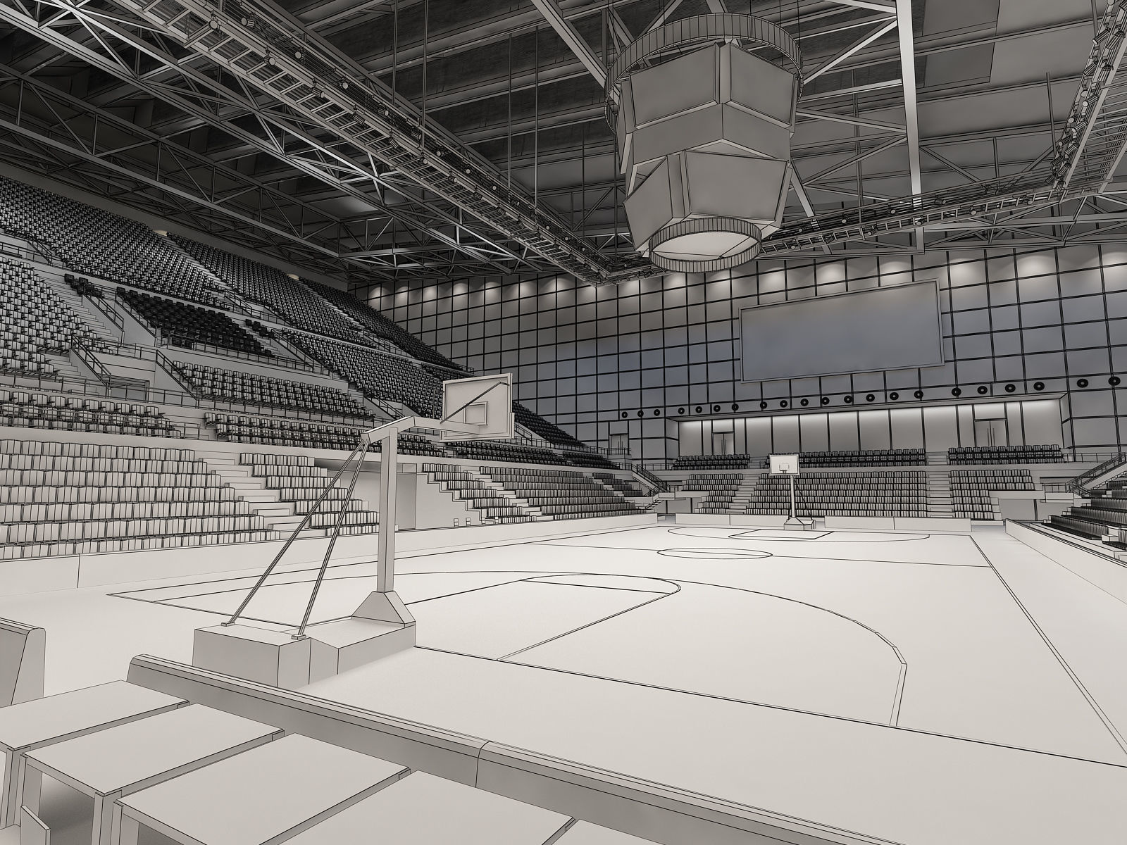 basketball stadium 3D model | CGTrader