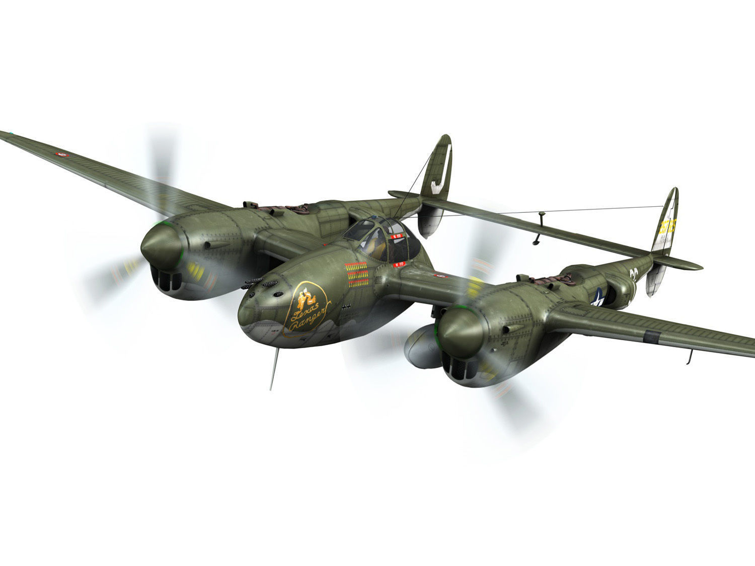 Lockheed P-38 Lightning - Texas Ranger IV 3D model | CGTrader