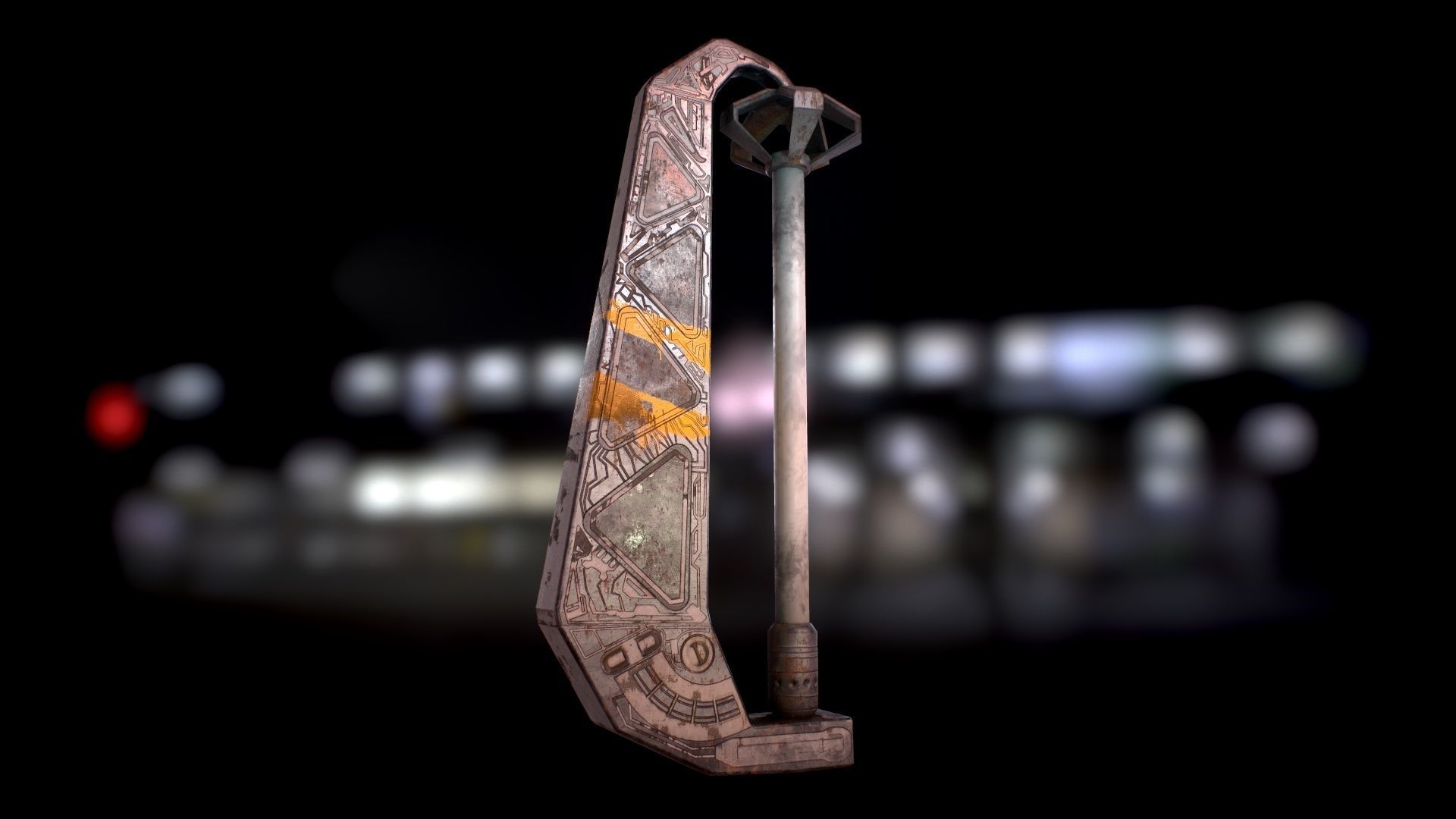 3D model Sci Fi - Cyberpunk Street Light VR / AR / low-poly | CGTrader