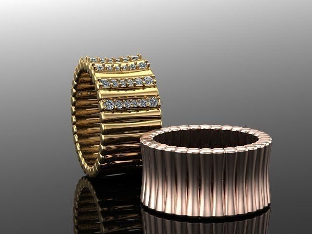 bone design ring 3D model 3D printable | CGTrader