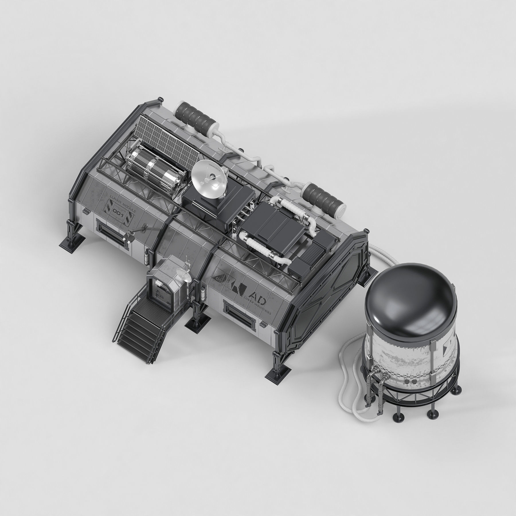 Lunar habitat 3D model | CGTrader