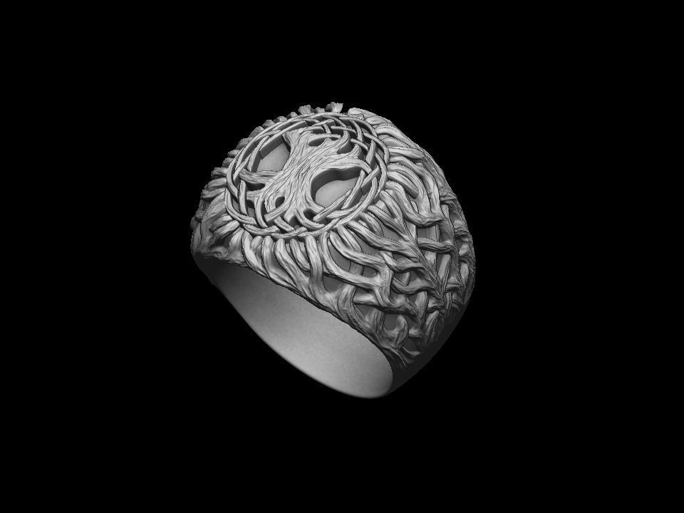 Tree of life ring printable 3D model 3D printable | CGTrader
