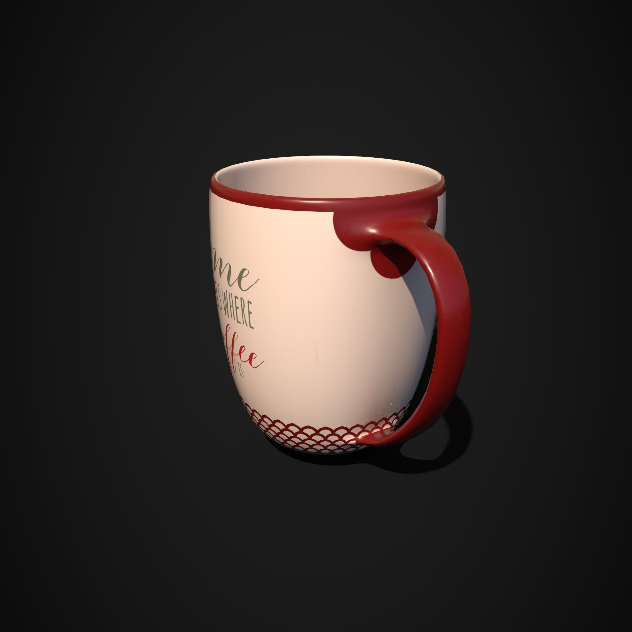 Textured 3D Mug 3D model | CGTrader