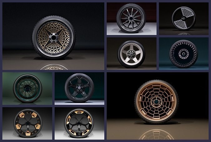3D Model Collection C wheel set 2020 VR / AR / low-poly | CGTrader