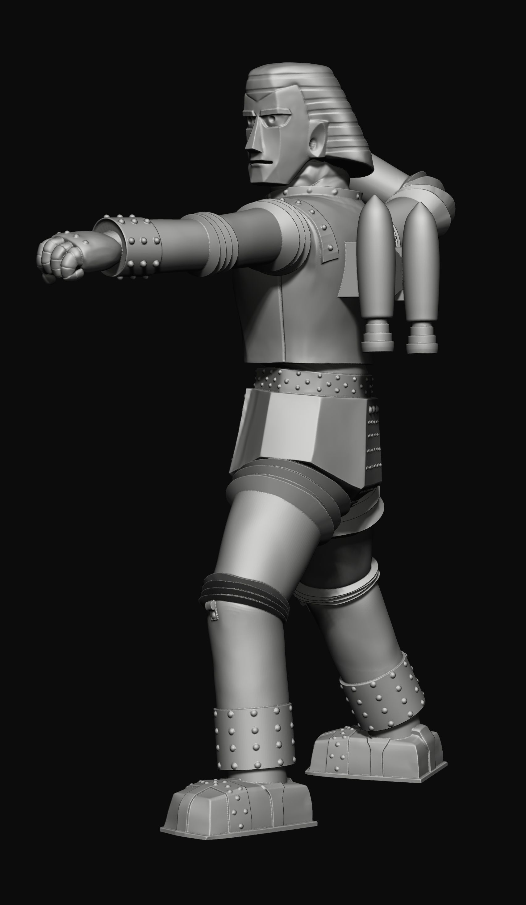 GIANT ROBOT PUNCHING 3D model | CGTrader