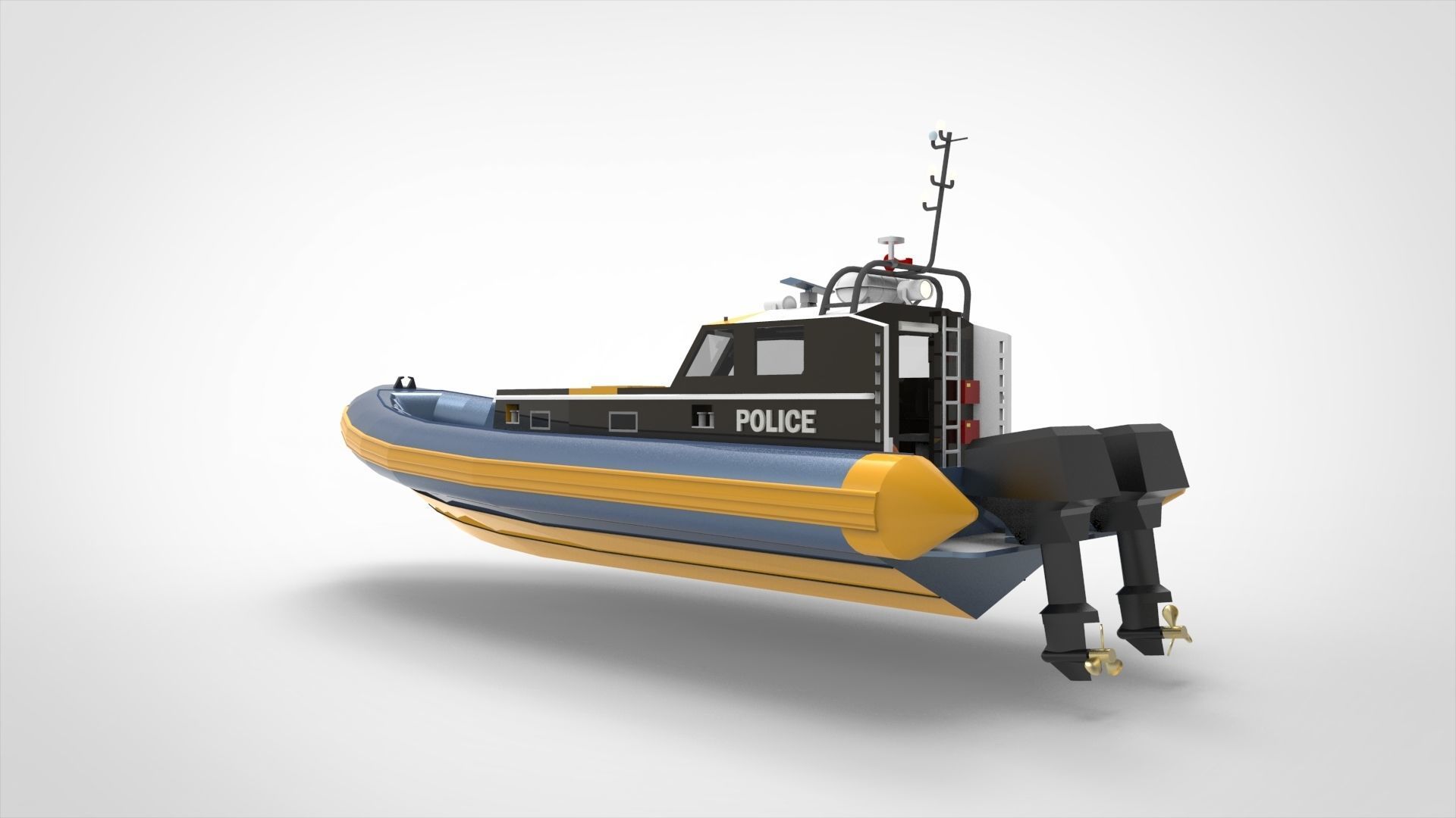 Police Boat 3D model | CGTrader