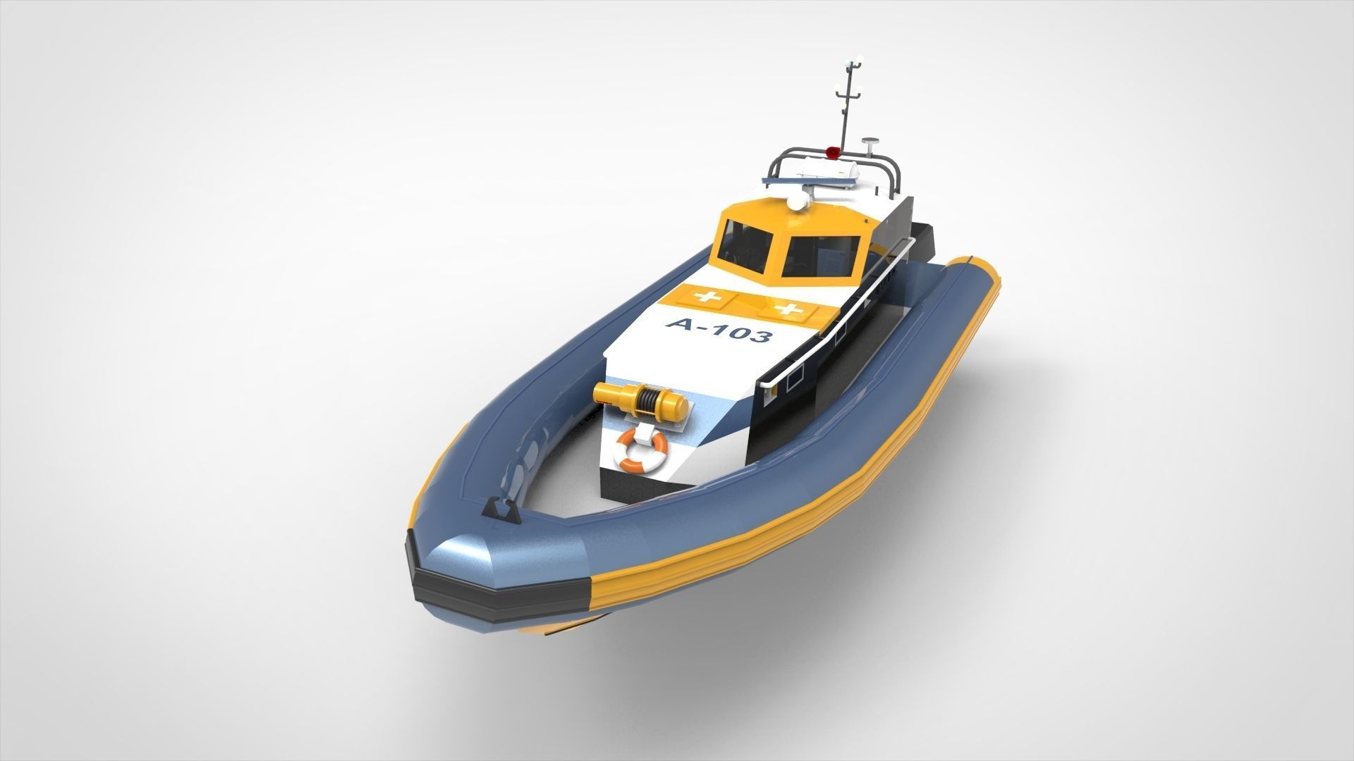 Police Boat 3D model | CGTrader