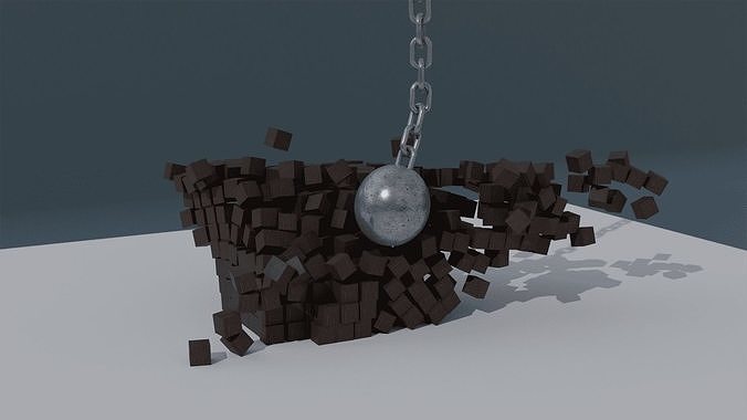Rigid Body Wrecking Ball free 3D model animated | CGTrader