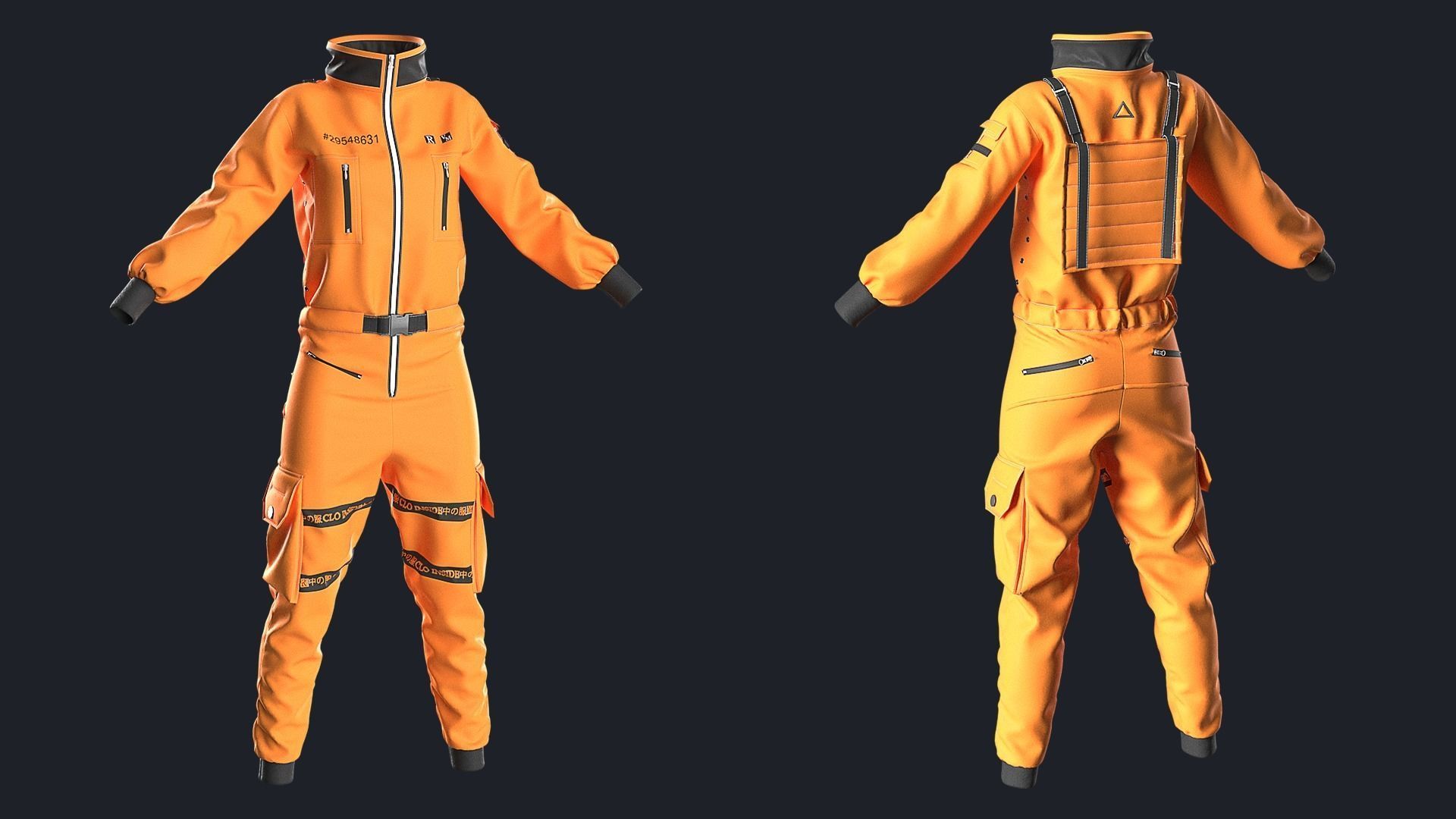 Female Overalls Marvelous Designer project 3D model | CGTrader