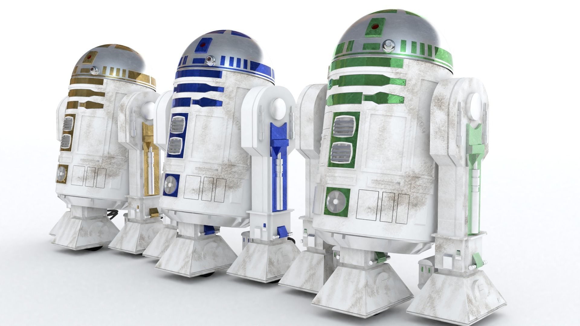 R2D2 and other astromech - Star Wars 3D model | CGTrader