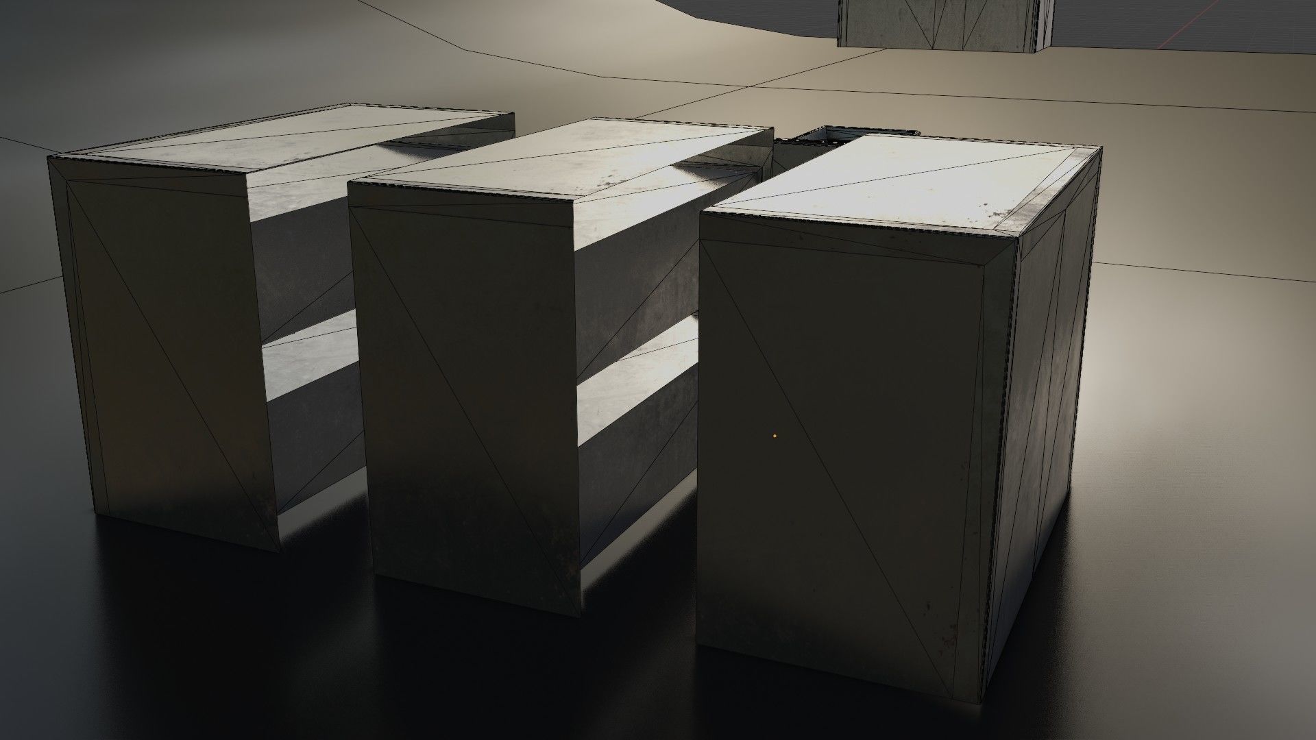 3D model Old Dirty Morgue Drawer - Mortuary Fridge VR / AR / low-poly ...