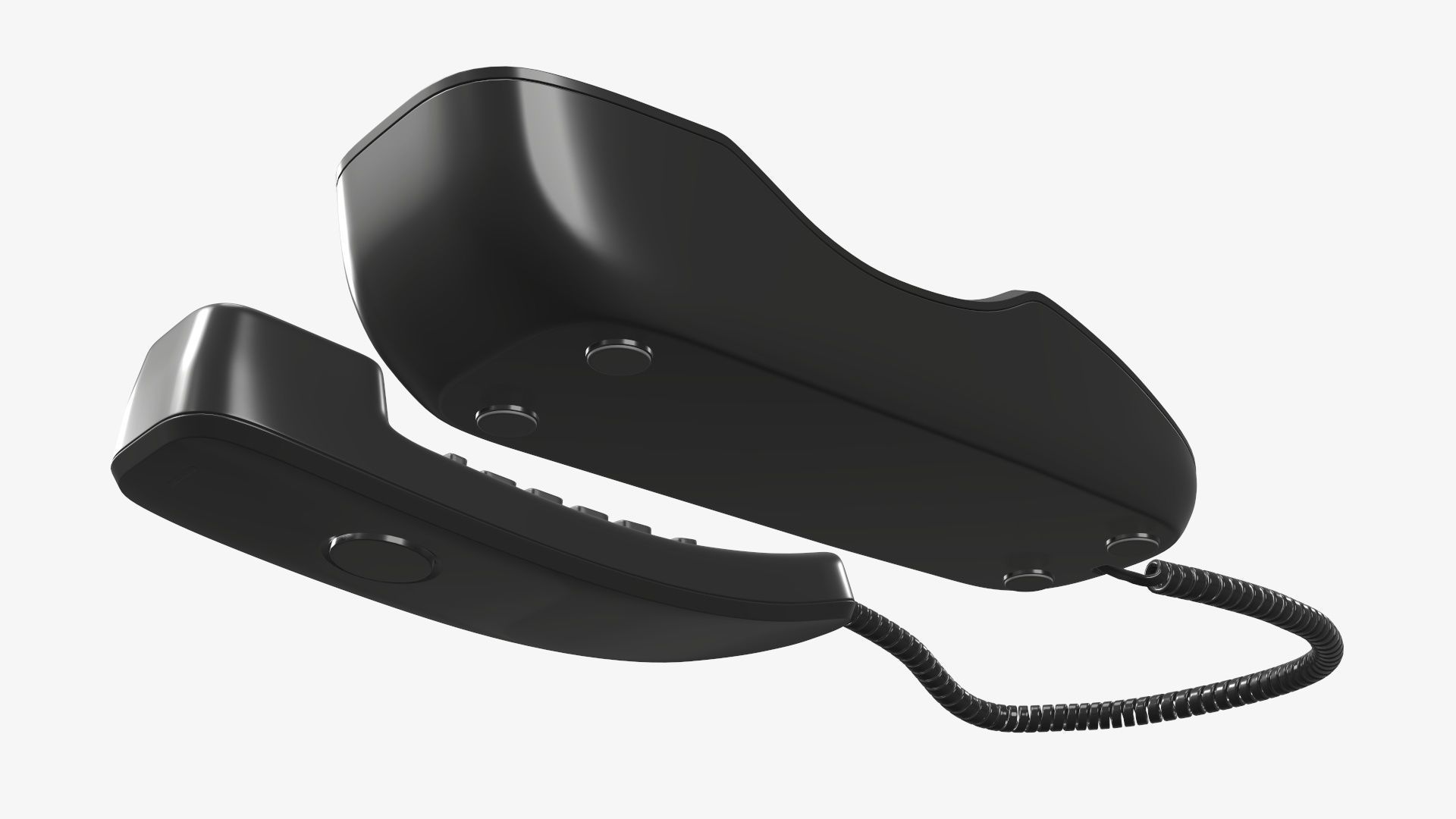 Corded phone compact handset removed 3D model | CGTrader