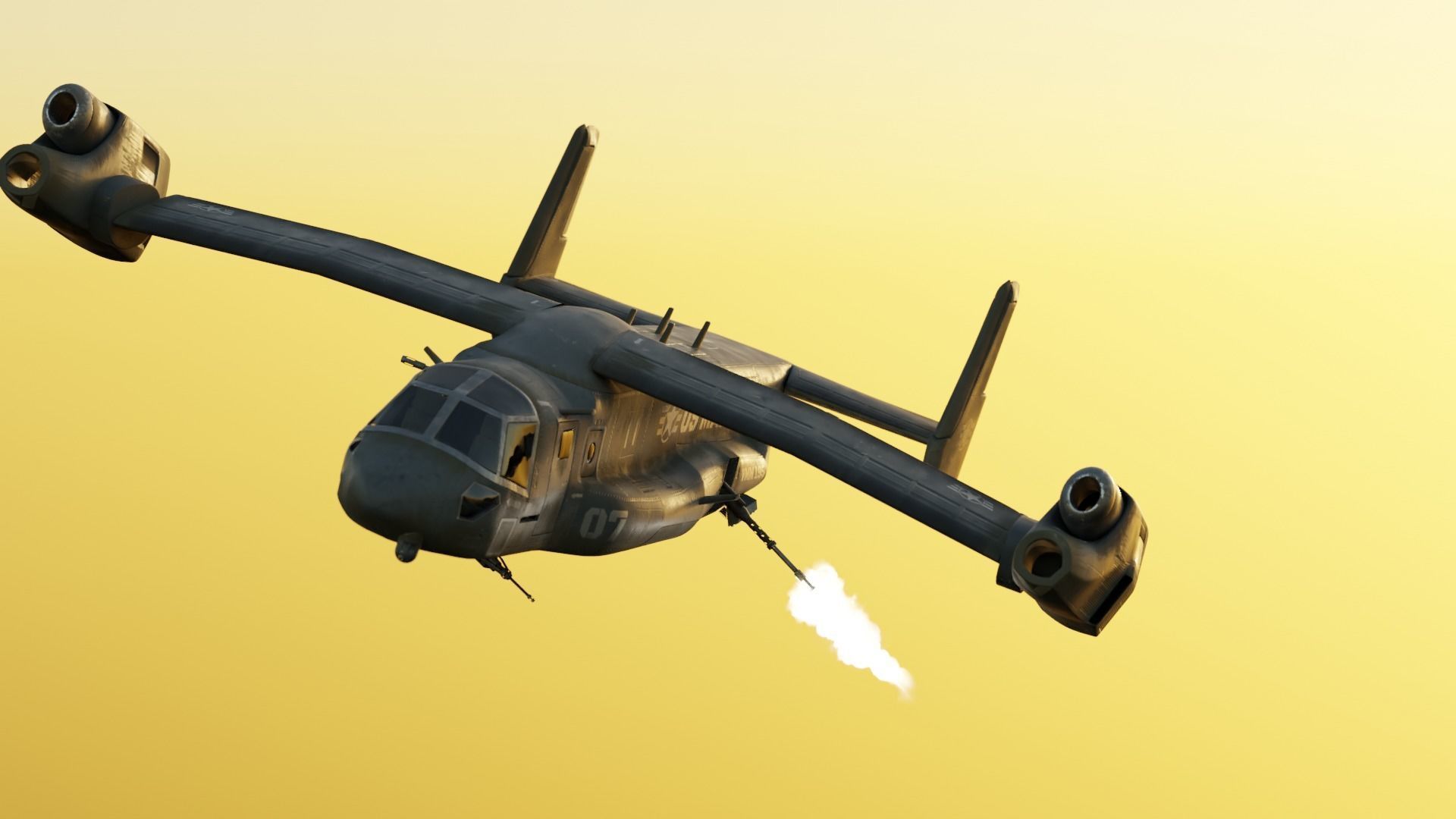 VTOL transporter gunship 3D model | CGTrader