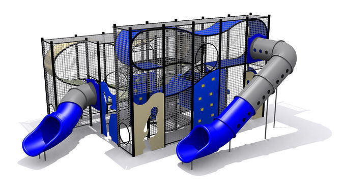 Playground- Cage Cubic Play 3D model | CGTrader