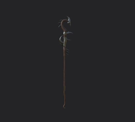 3D model Staff - game ready VR / AR / low-poly | CGTrader