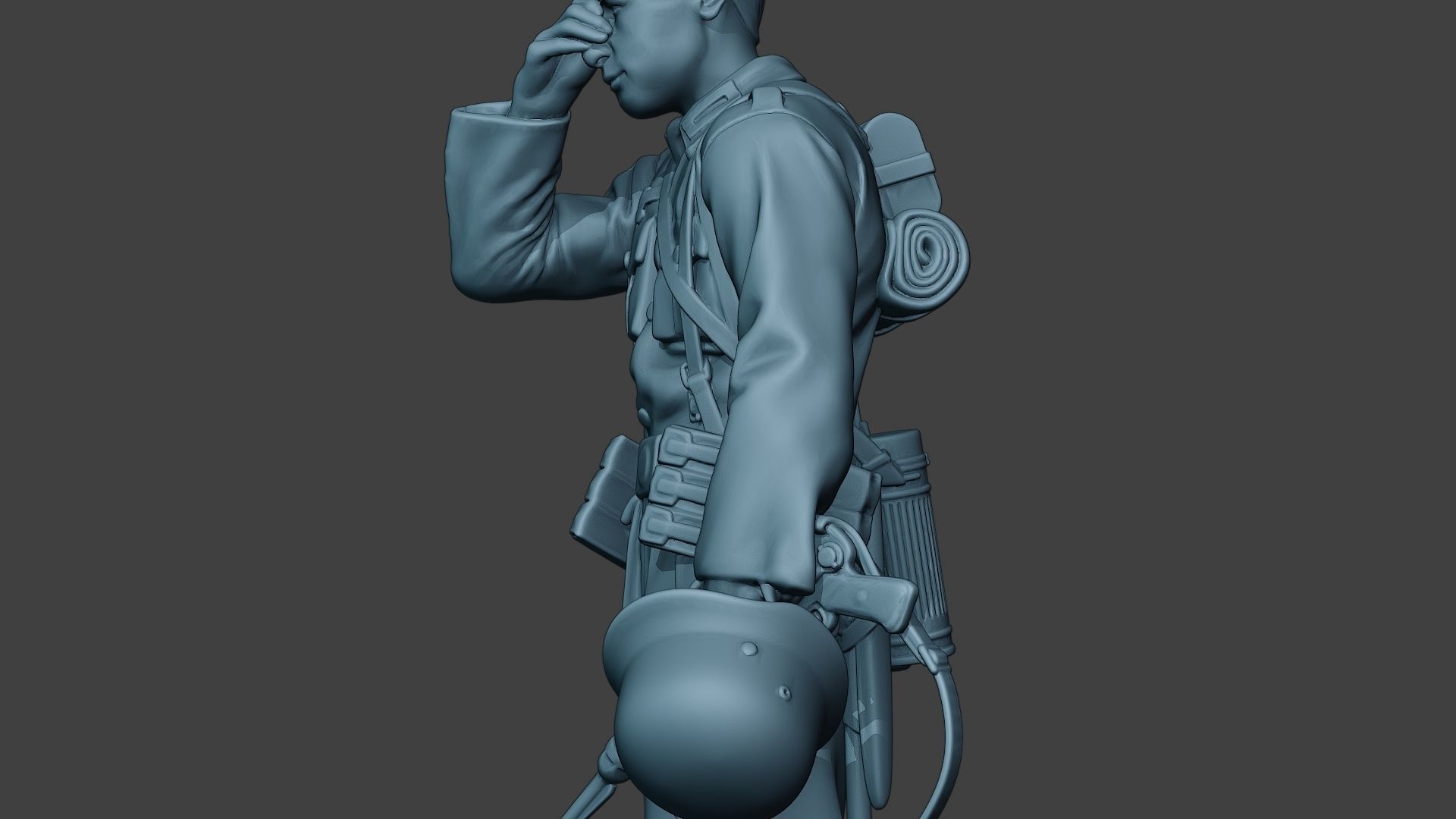 German soldier ww2 Crying G6 3D model 3D printable | CGTrader