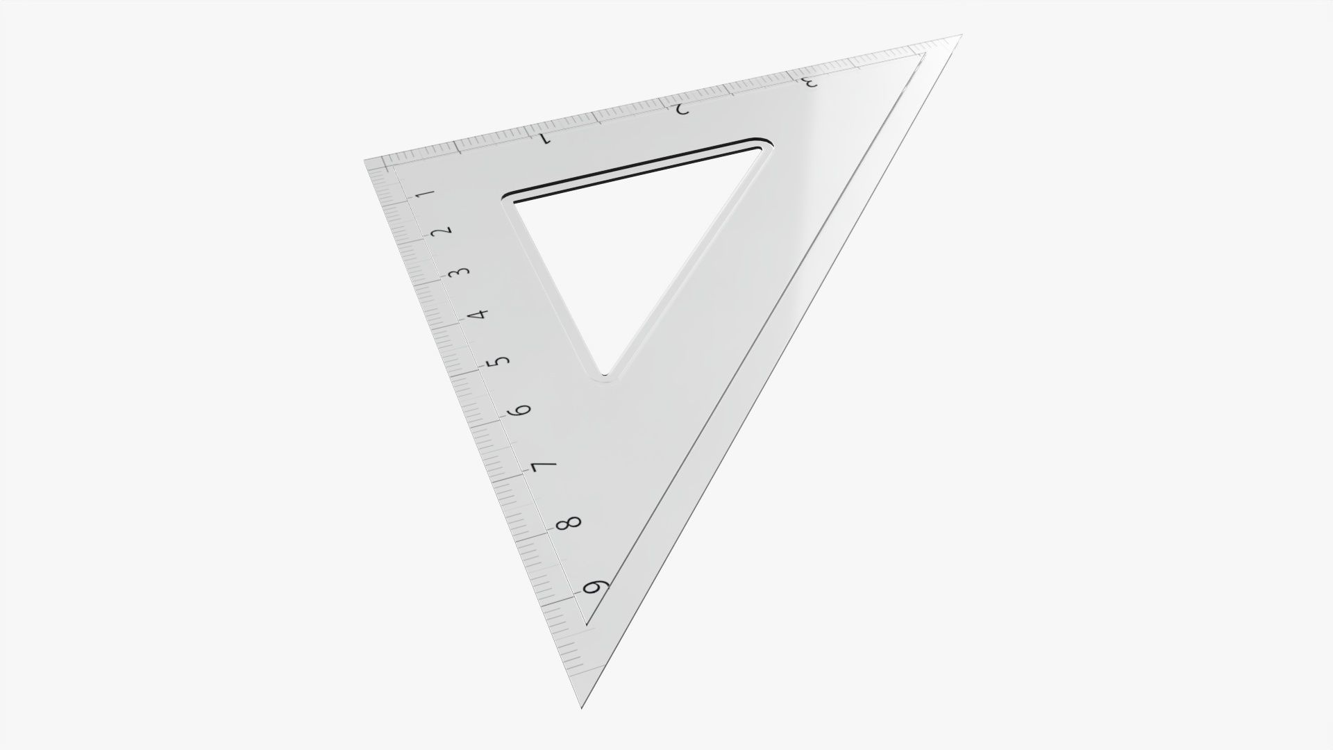 Ruler three-sided 02 3D model | CGTrader