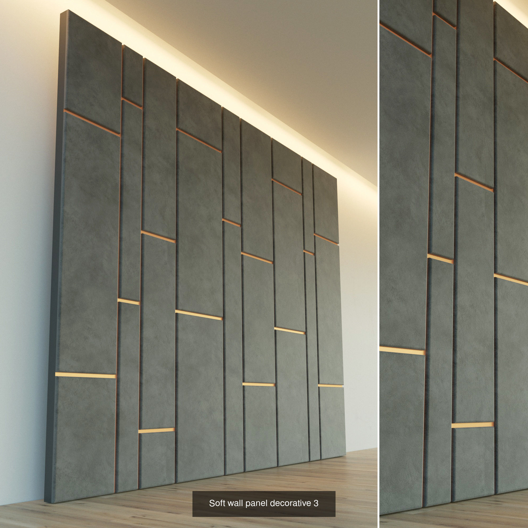 Soft wall panel decorative Collection 1 | CGTrader