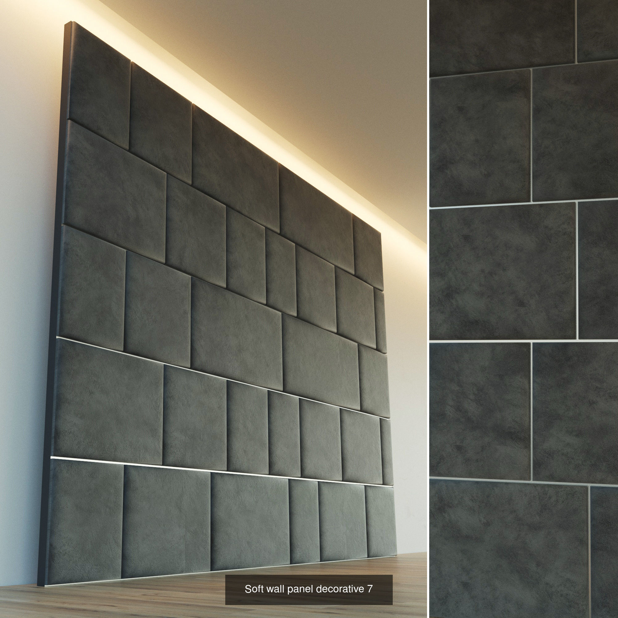 Soft wall panel decorative Collection 1 | CGTrader