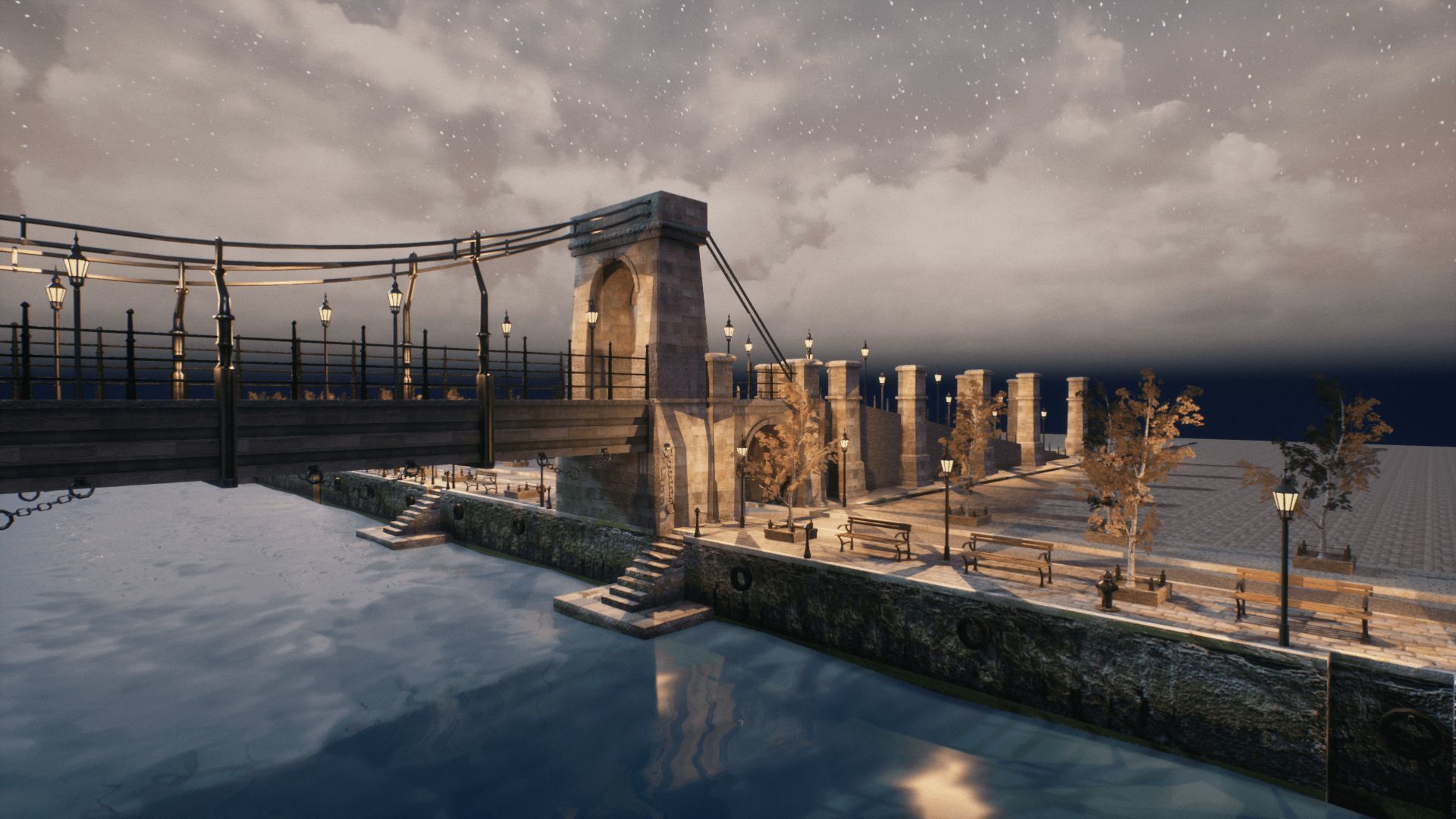 3D model Gate Bridge Unreal Engine VR / AR / low-poly | CGTrader