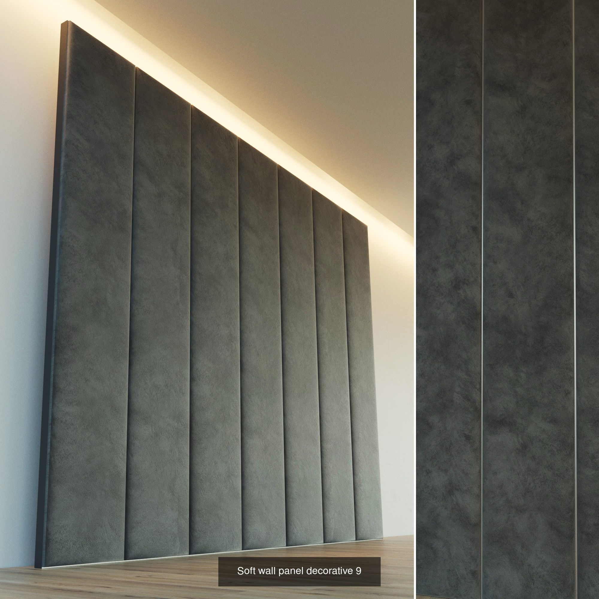 Soft wall panel decorative Collection 3 | CGTrader