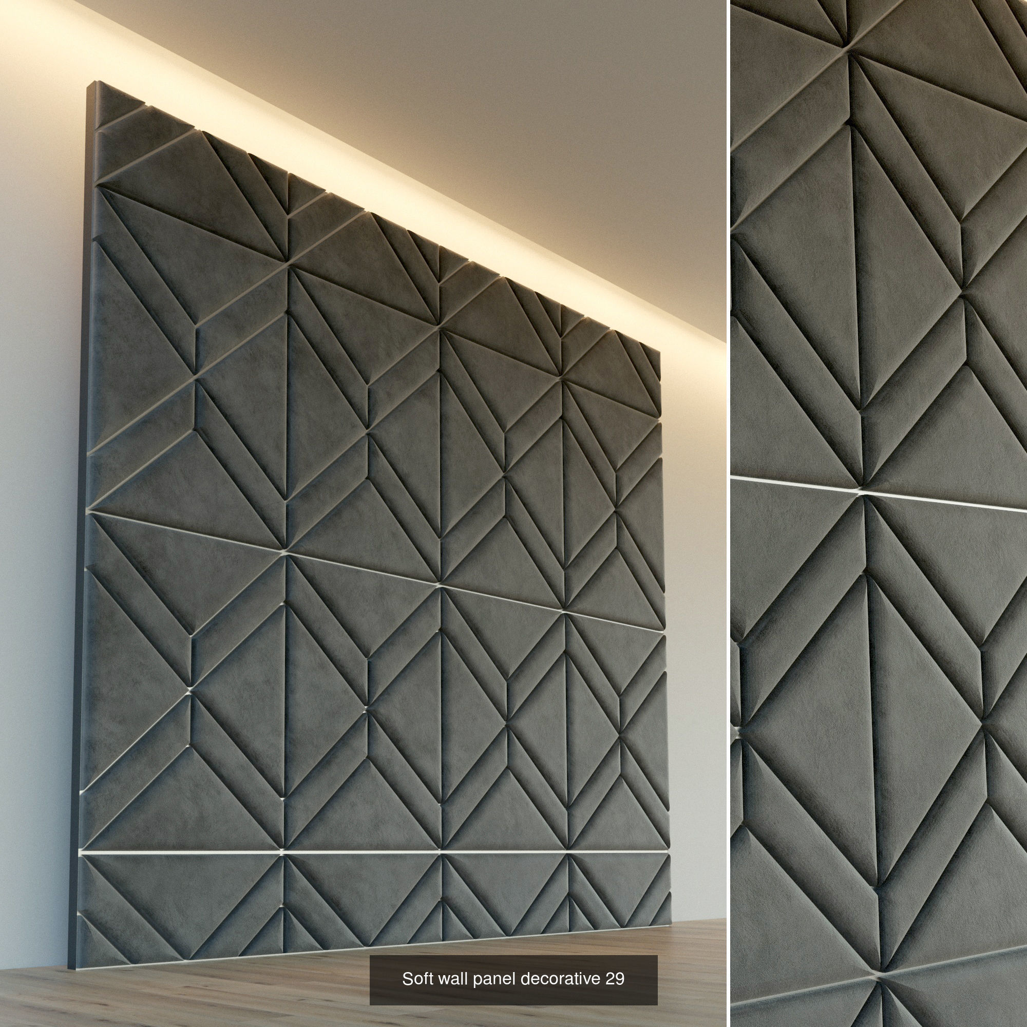 Soft wall panel decorative Collection 5 VR / AR / low-poly | CGTrader