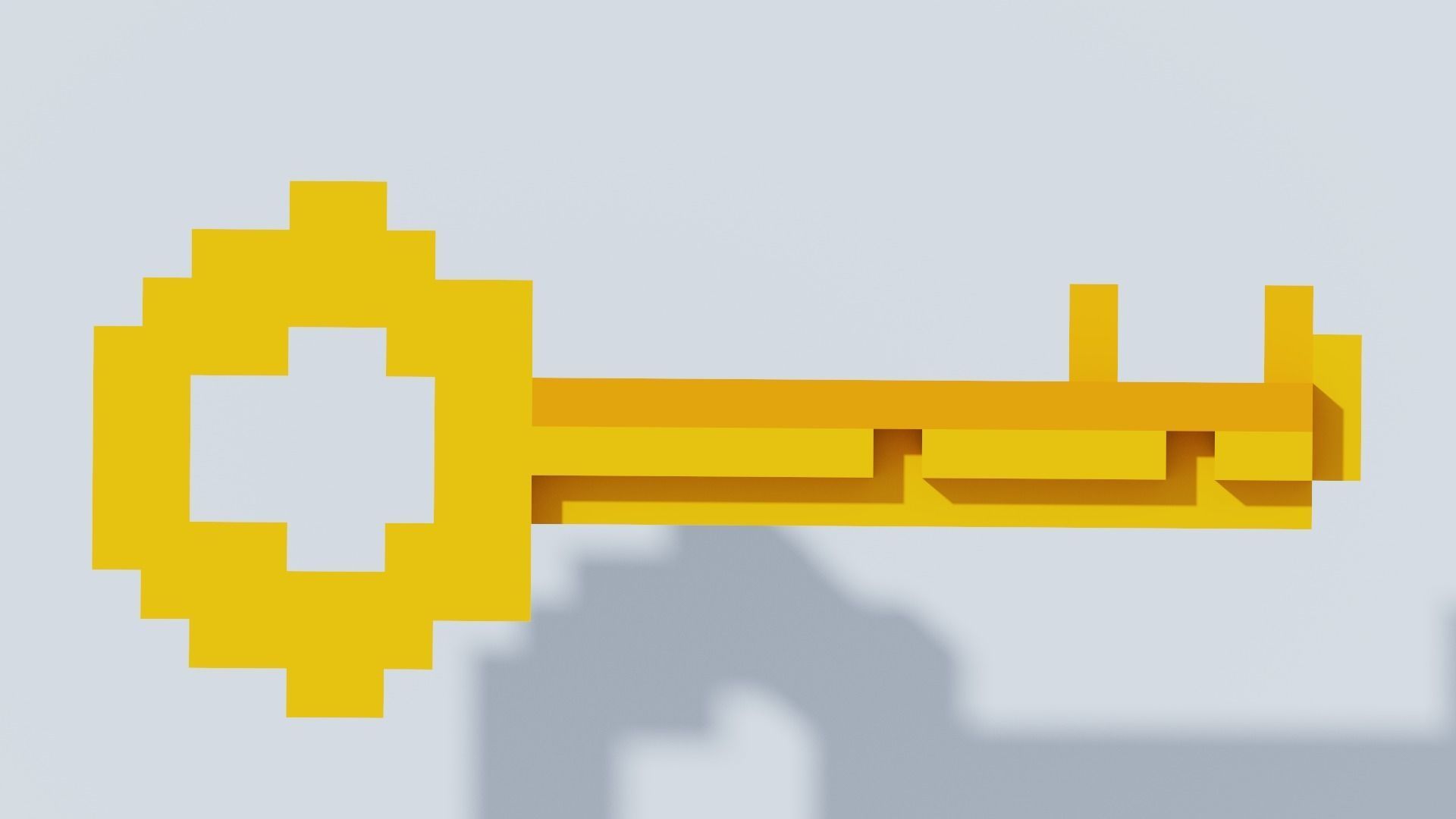 3D model Voxel Gold Key VR / AR / low-poly | CGTrader
