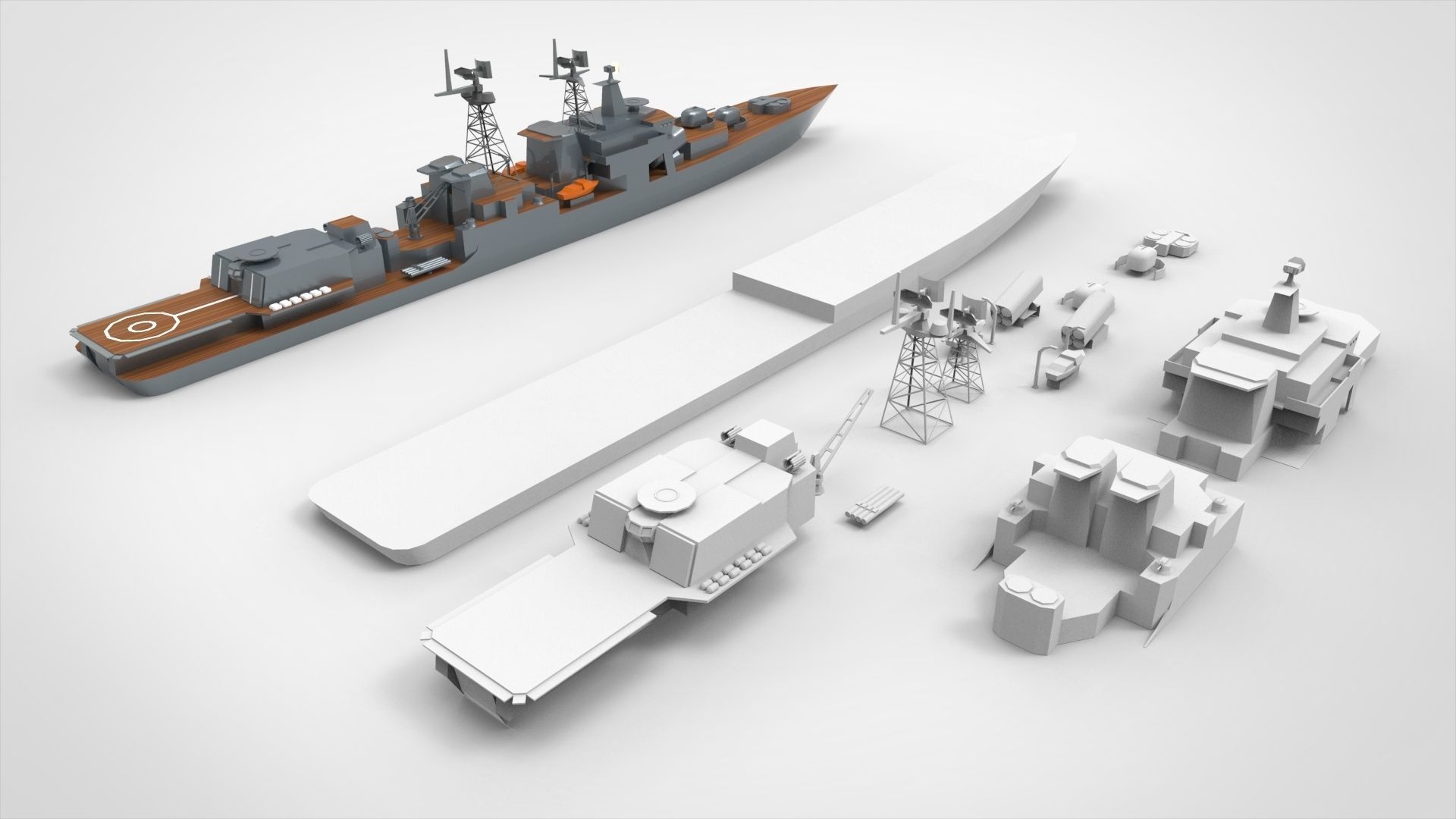 Battle ship military 3d printing 3D model 3D printable | CGTrader