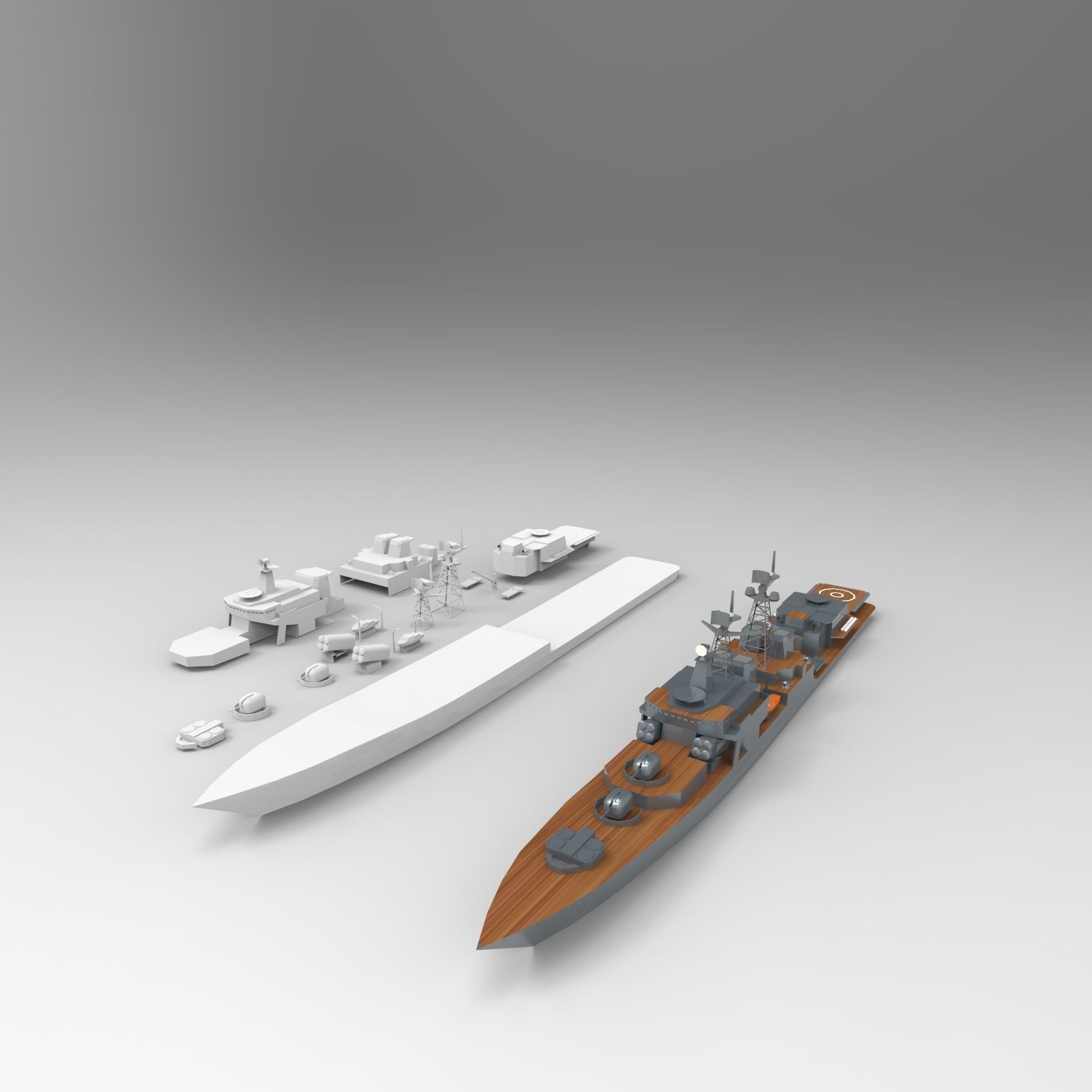 Battle ship military 3d printing 3D model 3D printable | CGTrader
