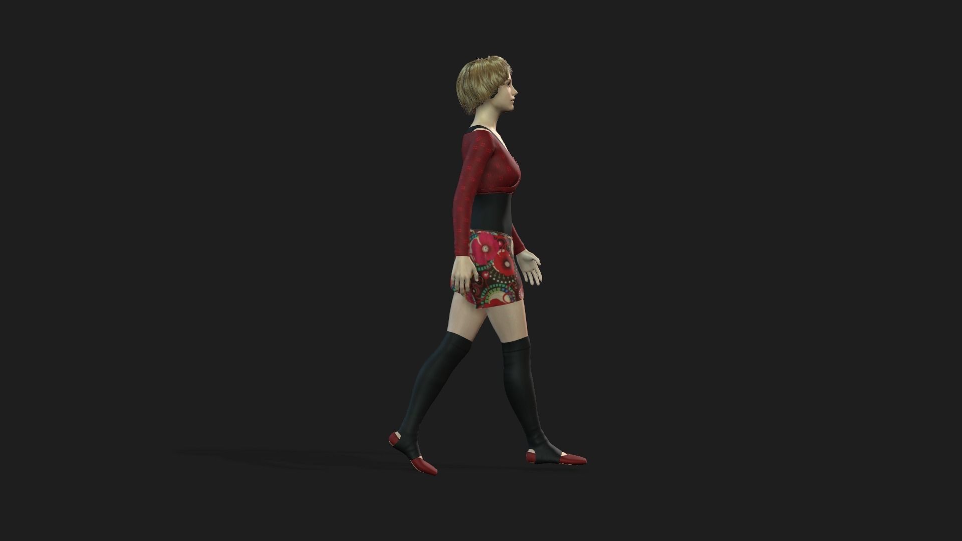 Modern Dancer Ballet 3D model rigged | CGTrader