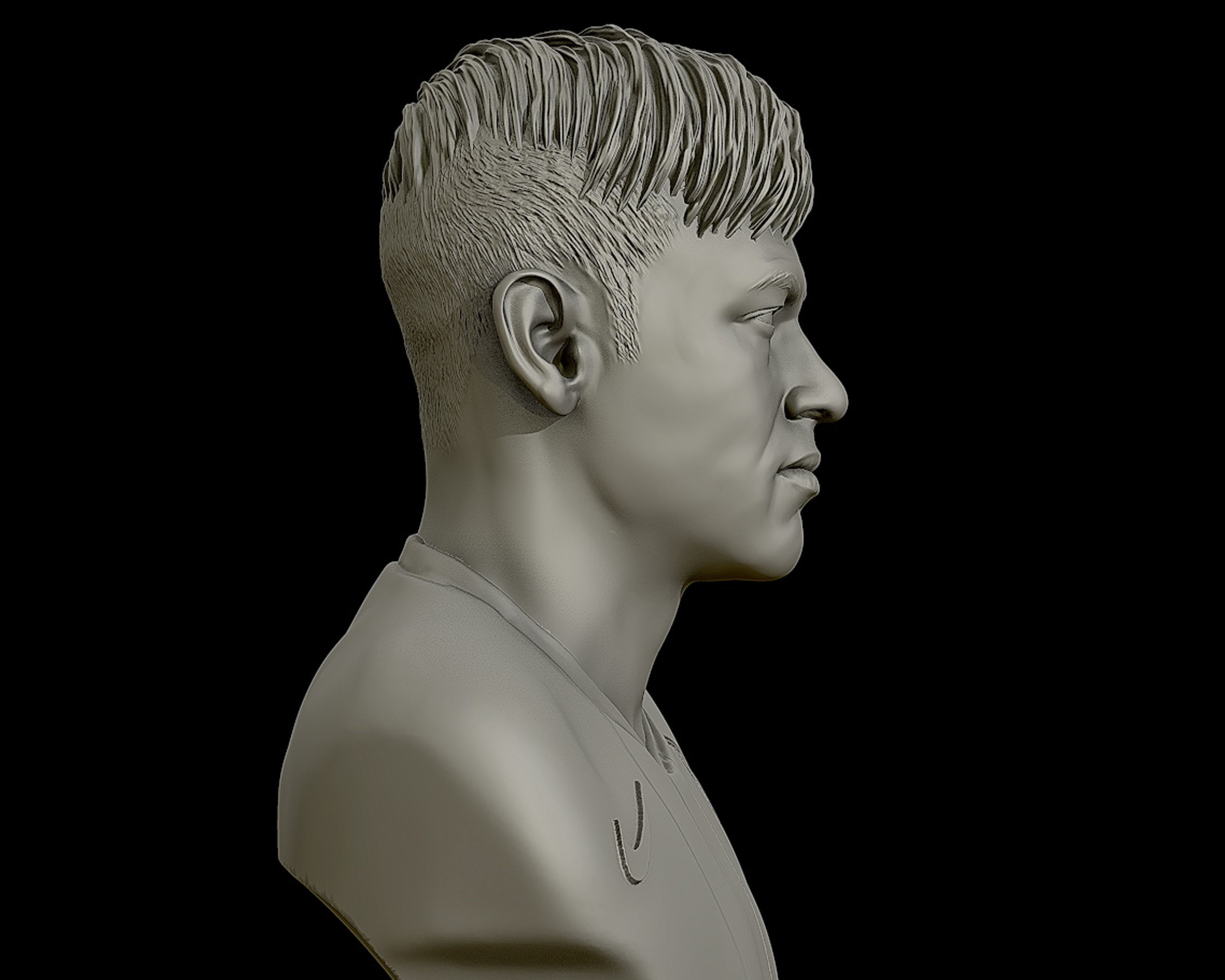 Neymar Jr 3D Portrait Sculpture 3D model 3D printable | CGTrader