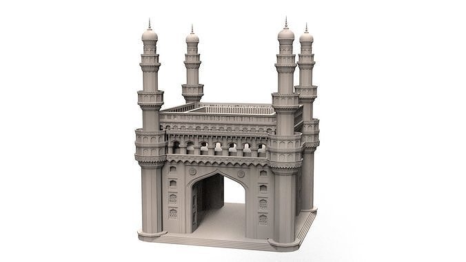 Charminar 3D model hyderabad gate 3D model 3D printable | CGTrader