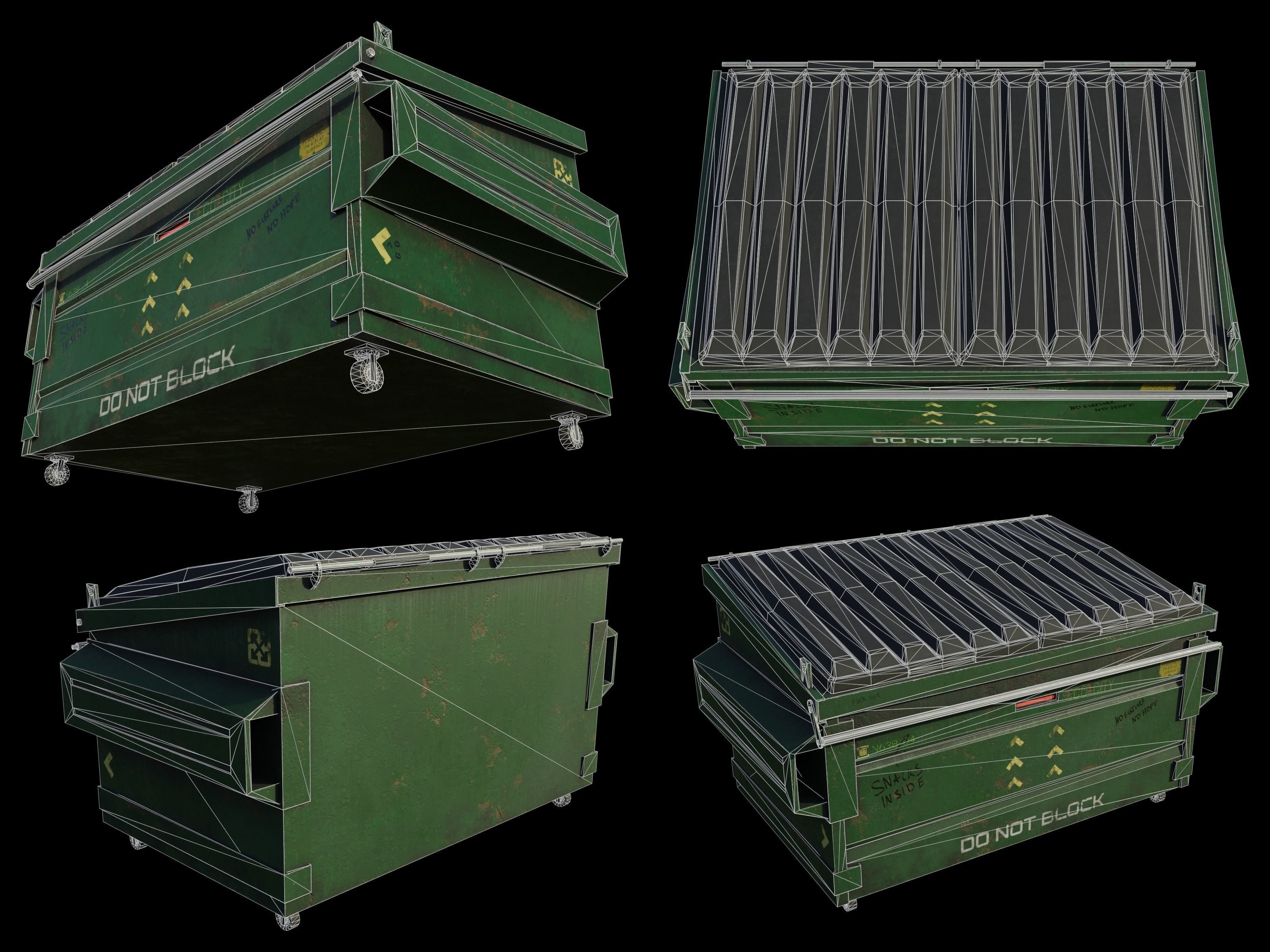 3D model Futuristic Dumpster VR / AR / low-poly | CGTrader