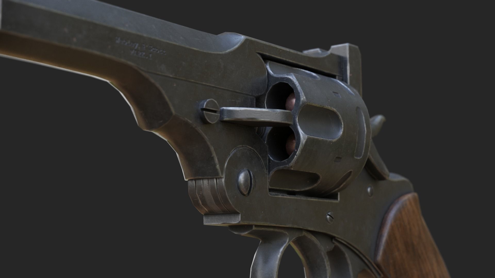 3D model Webley MK I Revolver VR / AR / low-poly | CGTrader