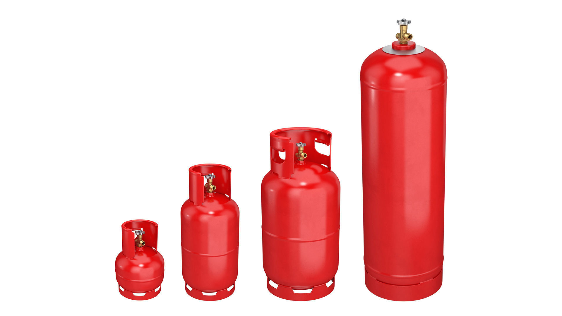 Gas cylinders collection 3D model | CGTrader