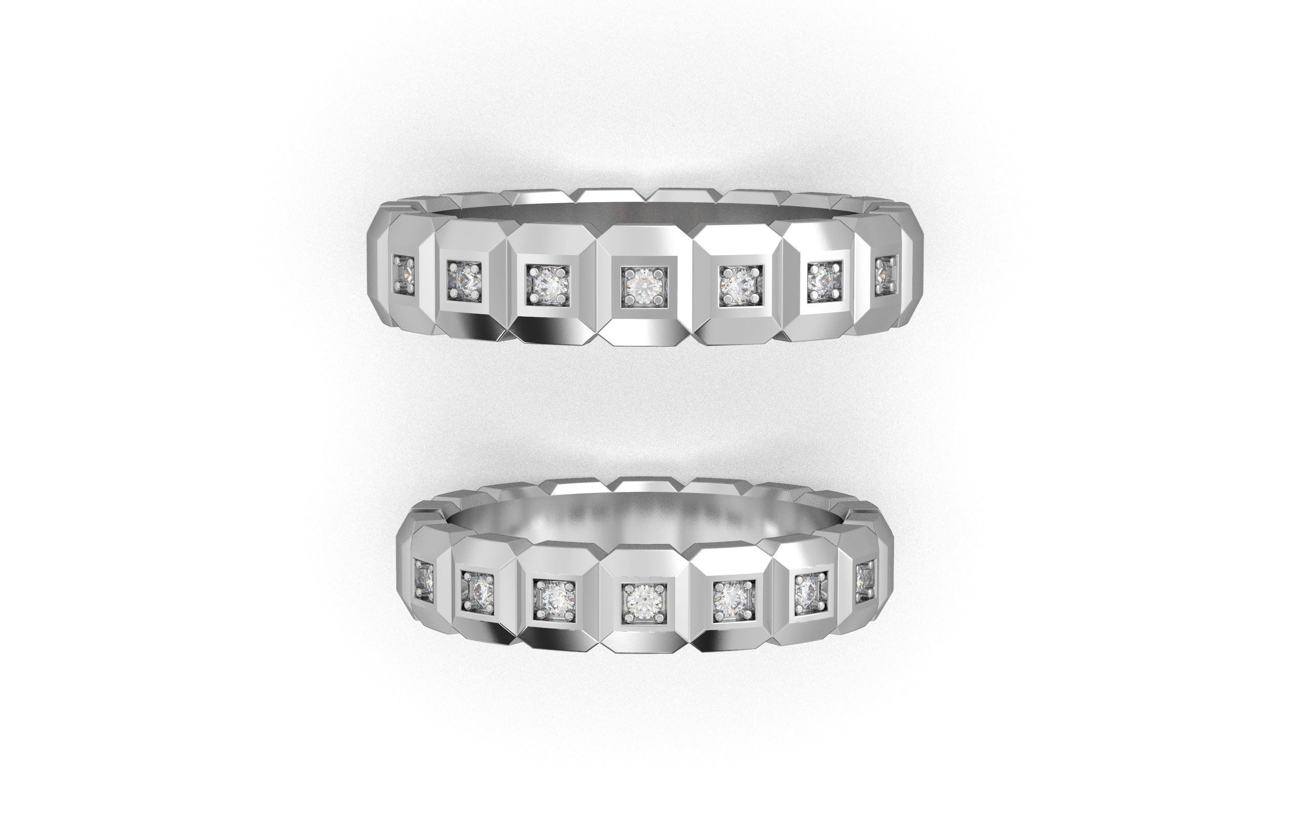 Chopard 2 rings 3D model 3D printable | CGTrader