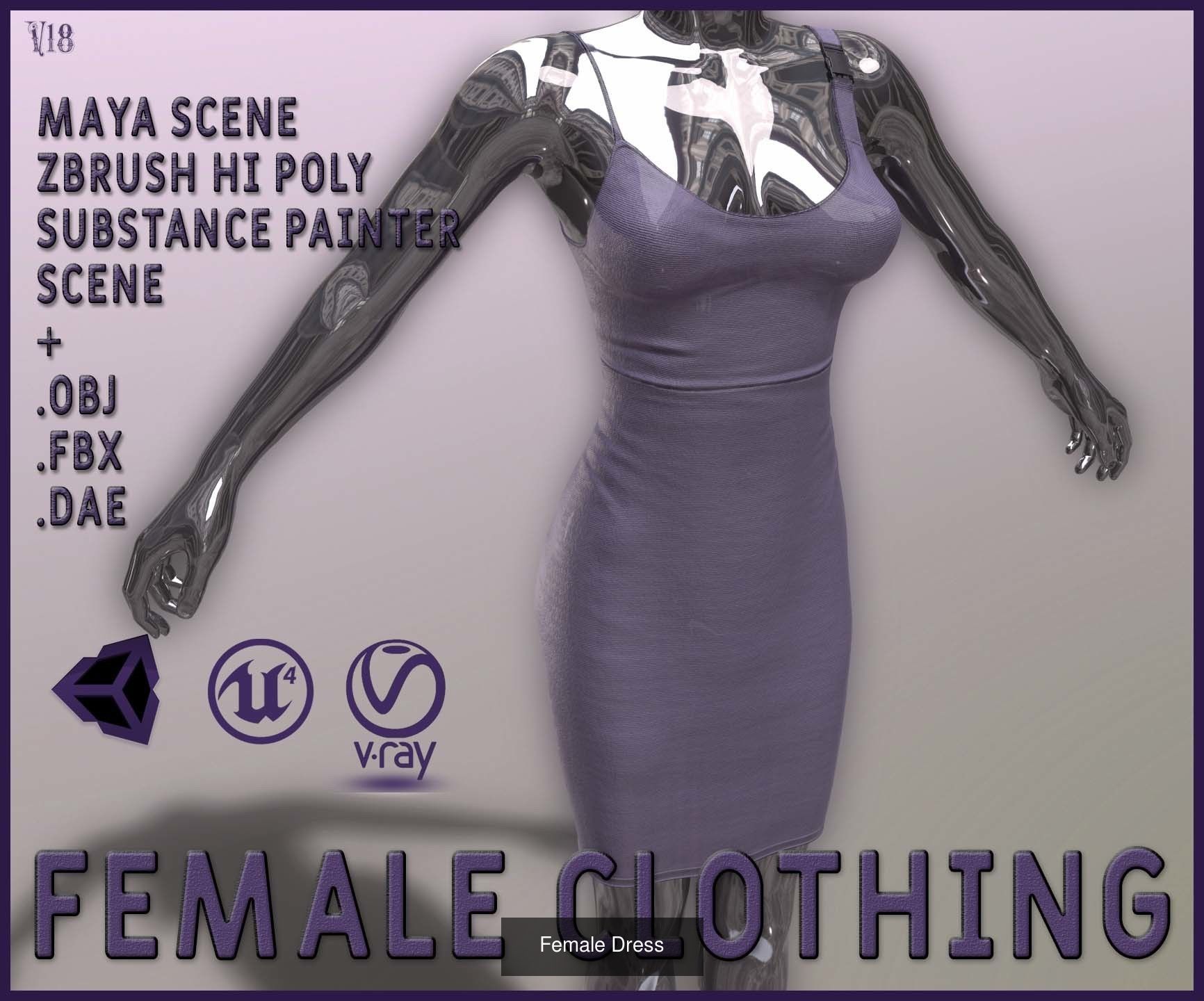 3D Model Collection Woman Fashion Outfits VR / AR / low-poly | CGTrader