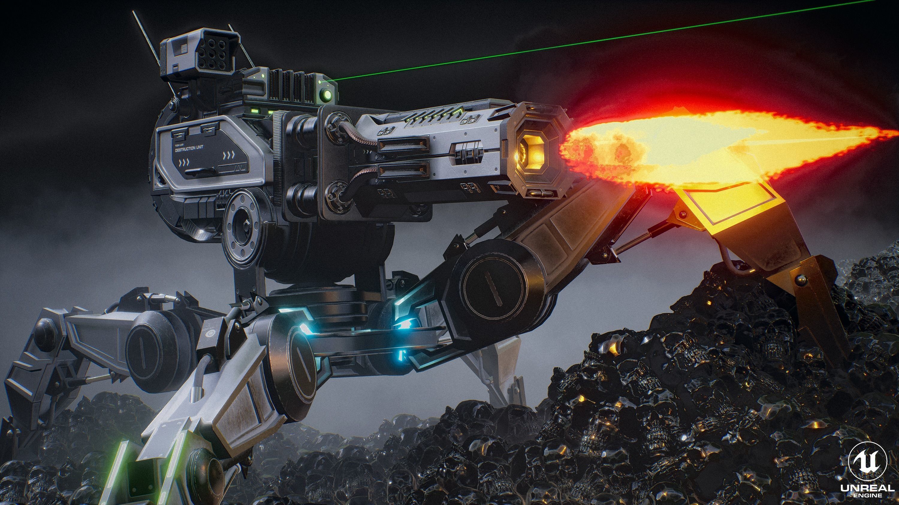 3D model Sci-Fi Robot Turret VR / AR / low-poly | CGTrader