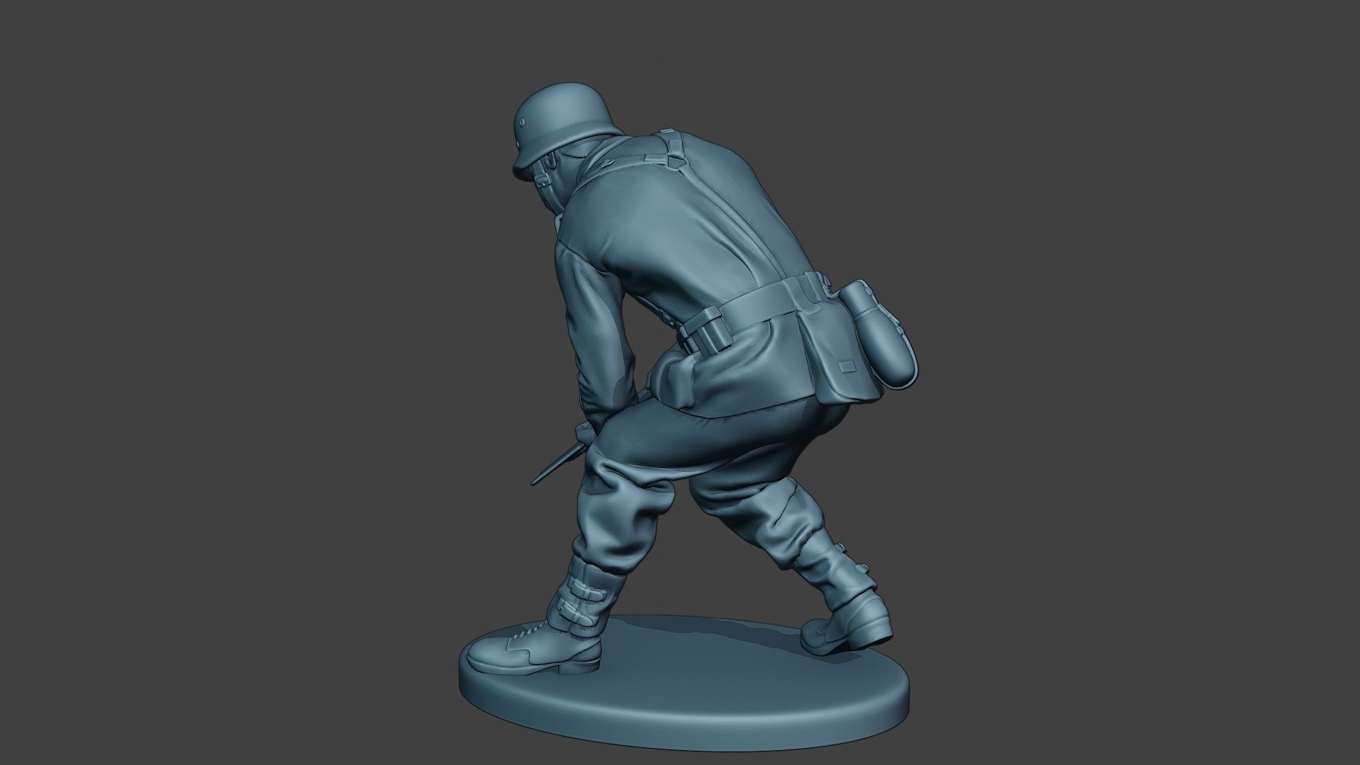 German soldier ww2 Digging G6 3D model 3D printable | CGTrader