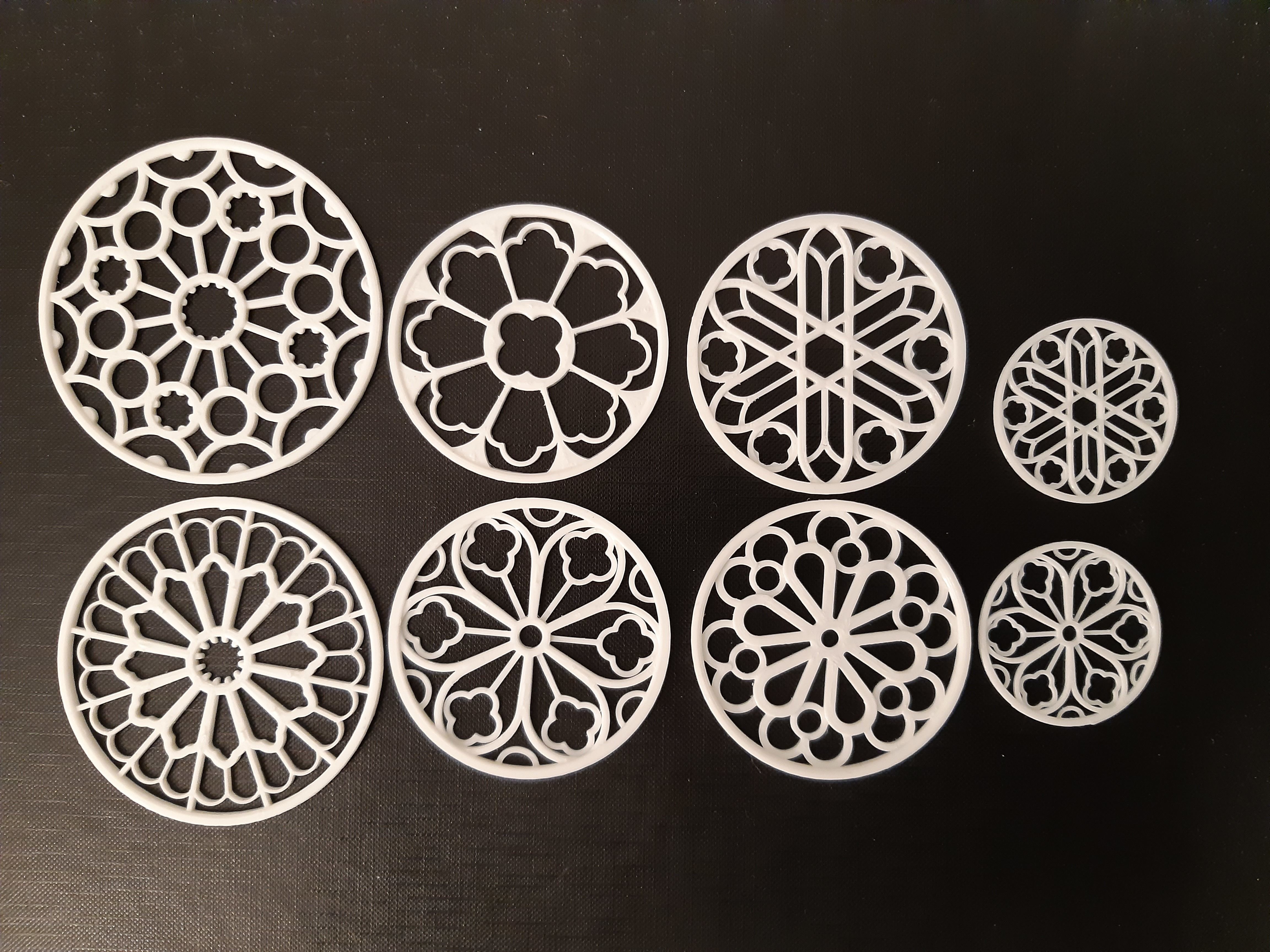 Set of Gothic rosette 20 PCS 3D model 3D printable | CGTrader