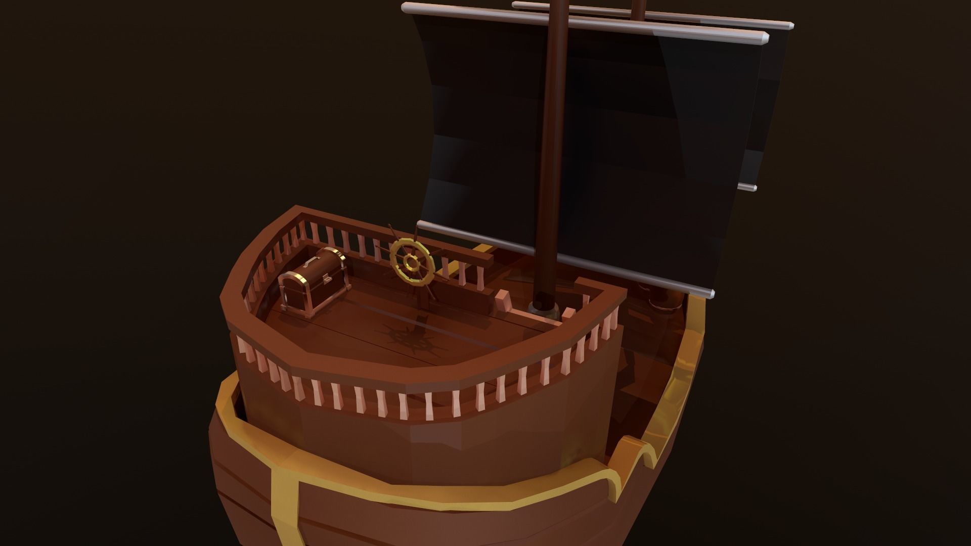 3D model Pirate ship VR / AR / low-poly | CGTrader