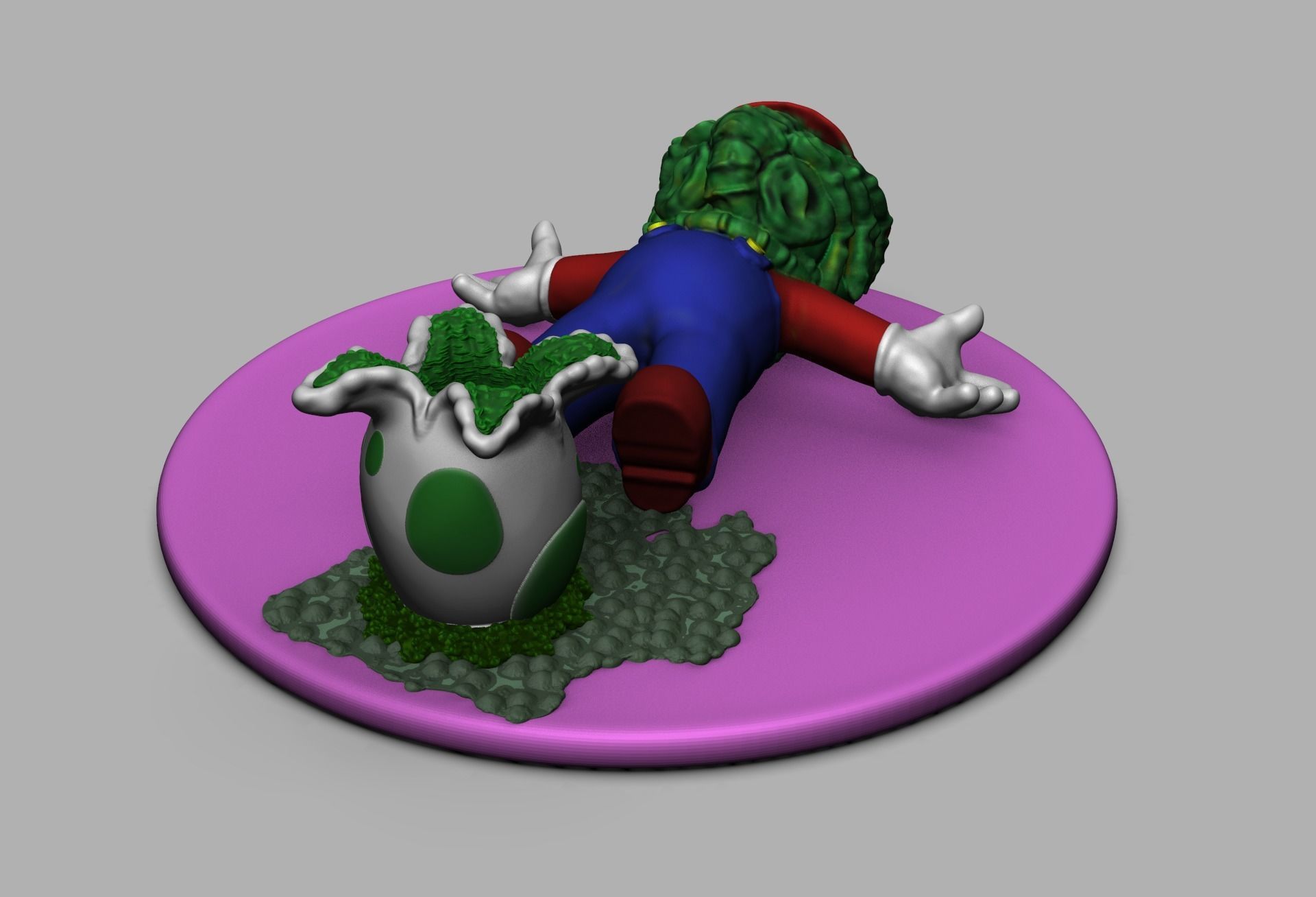 ALIEN XENOMORPH FACEHUGGER SUPPER MARIO 3D PRINTING DIORAMA 3D model 3D ...