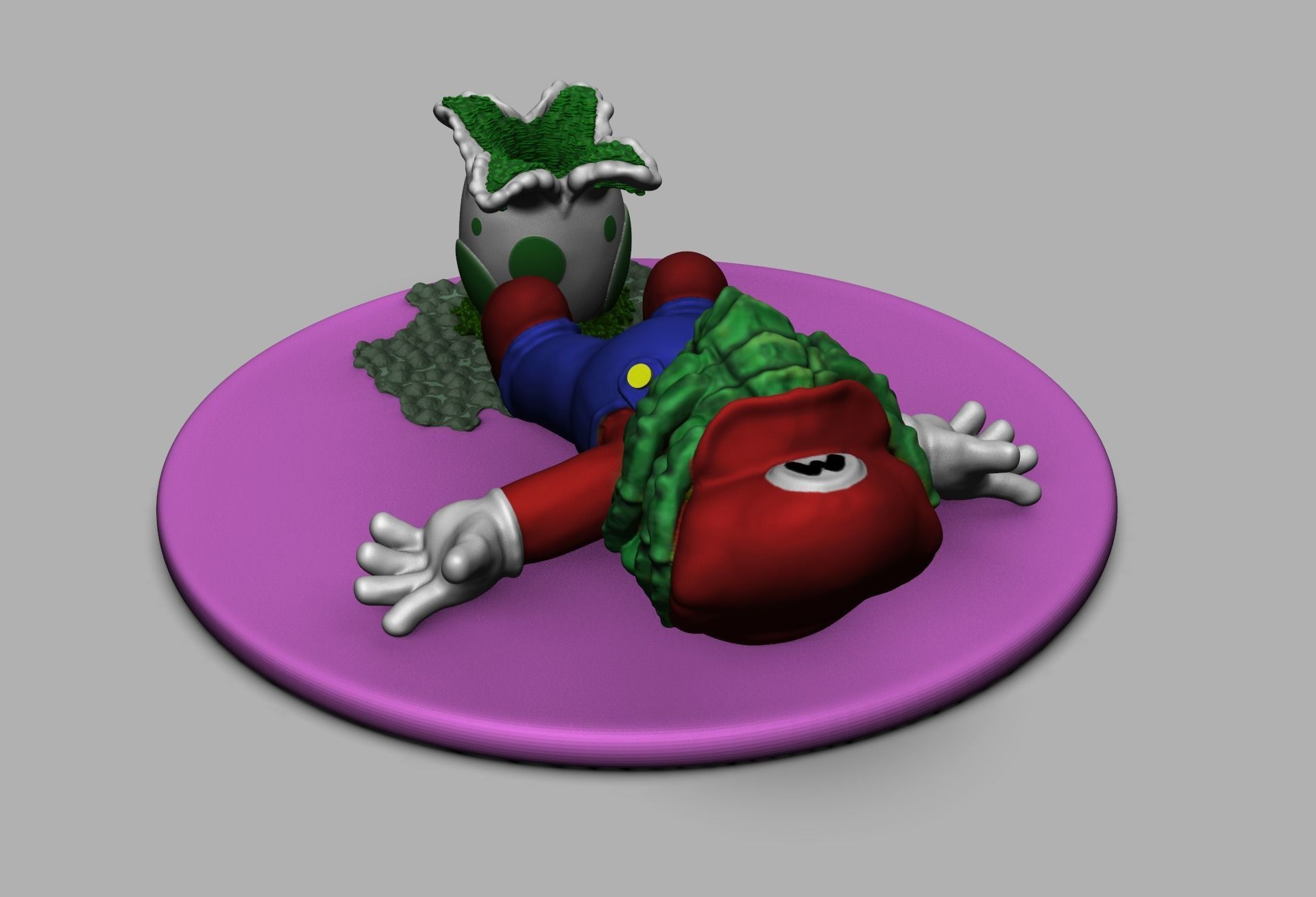 ALIEN XENOMORPH FACEHUGGER SUPPER MARIO 3D PRINTING DIORAMA 3D model 3D ...