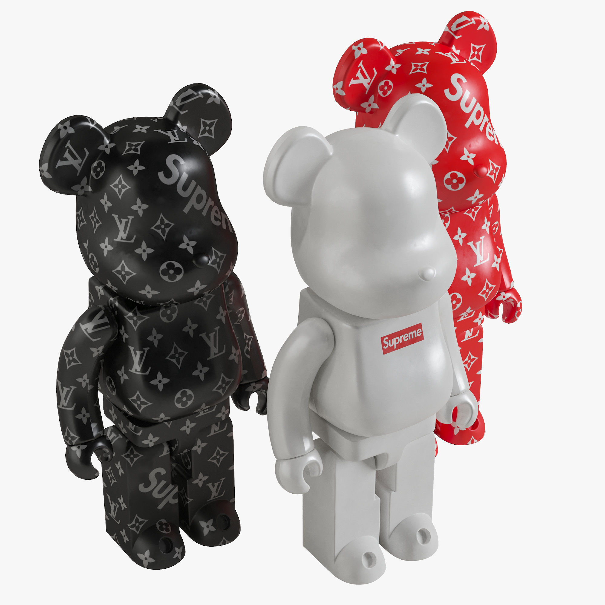 3D model Bearbrick Supreme Set VR / AR / low-poly | CGTrader