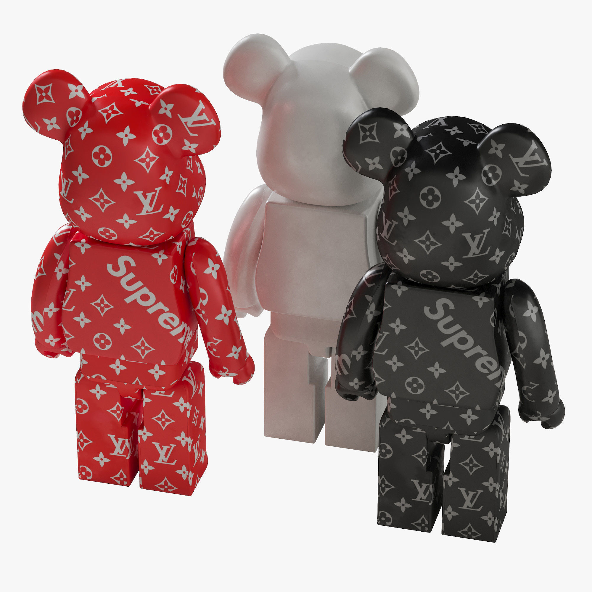 3D model Bearbrick Supreme Set VR / AR / low-poly | CGTrader