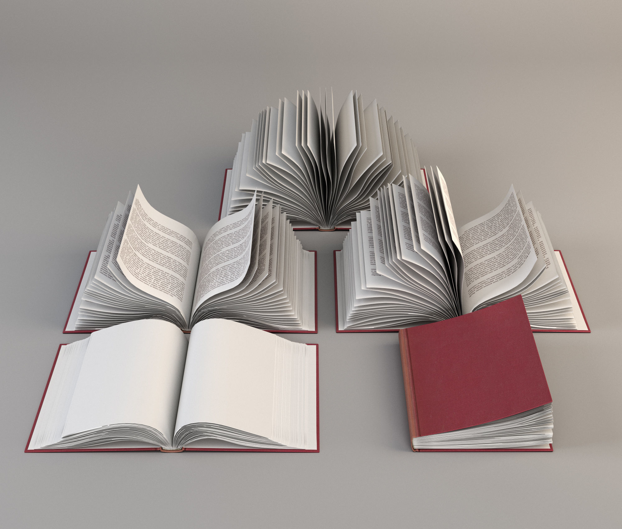 3D model Set of open books VR / AR / low-poly | CGTrader