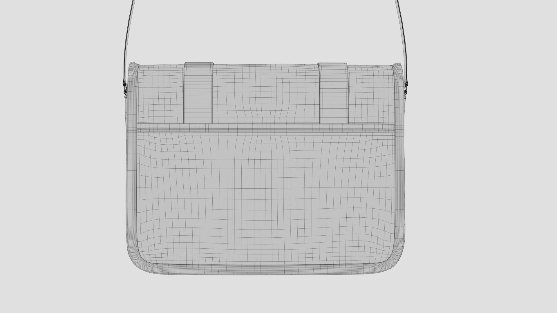 Canvas and Leather Messenger Bag 3D model | CGTrader