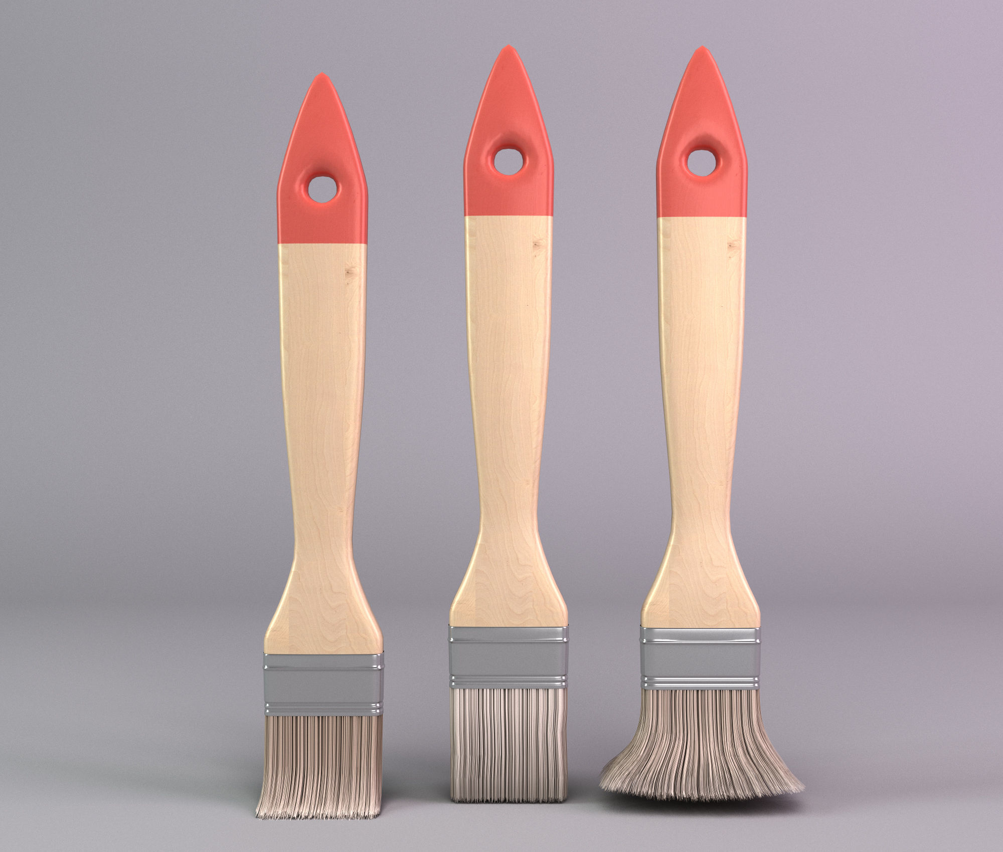Set of Paint brushes 3D model | CGTrader